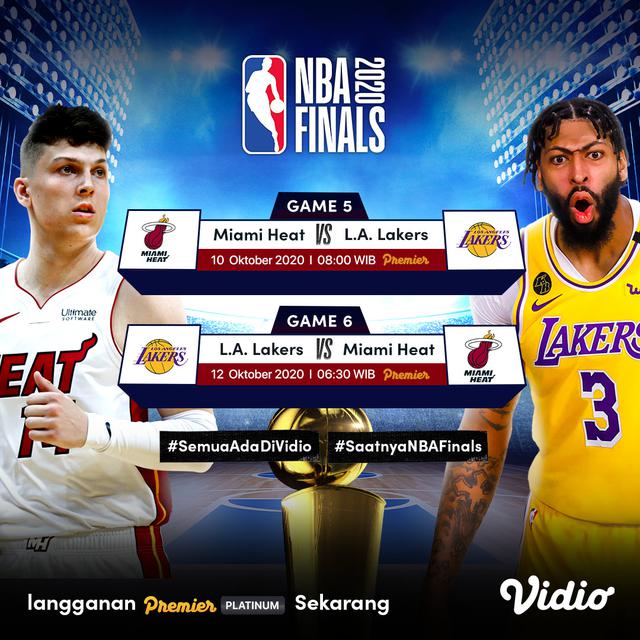 Saksikan Live Streaming Gim 5 Final NBA 2020 di Vidio, Sabtu 10 Oktober ...