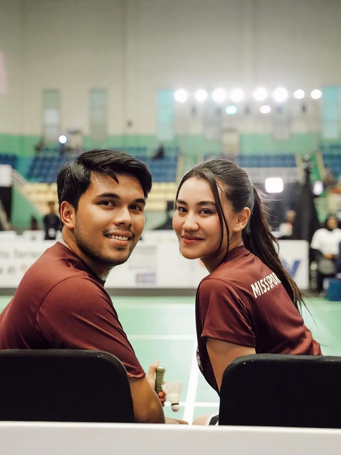 Melihat Kemesraan Aaliyah Massaid dan Thariq Halilintar di Lapangan Bulu Tangkis, Senyum Manis ...