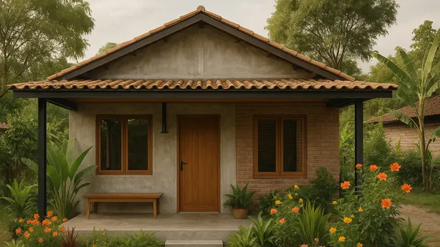 11 Desain Rumah Minimalis di Desa dengan Teras dan Taman Mini, Bikin ...