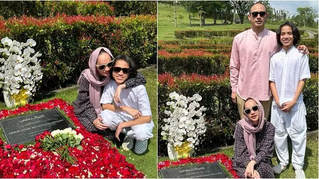 8 Potret BCL dan Noah Ziarah ke Makam Ashraf Sinclair, Tiko Aryawardhana Menemani - Hot Liputan6.com