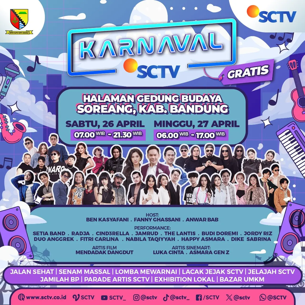 Soreang Jadi Kota Pembuka Karnaval SCTV 2025 dengan Artis Terkenal - ShowBiz Liputan6.com