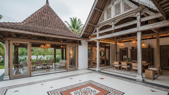 9 Rumah Desa dengan Kombinasi Kayu Tua dan Lantai Teraso, Nuansa Hangat ...
