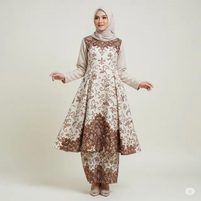 15 Model Gamis Batik Elegan dan Mewah untuk Tampil Menawan di 2025 ...