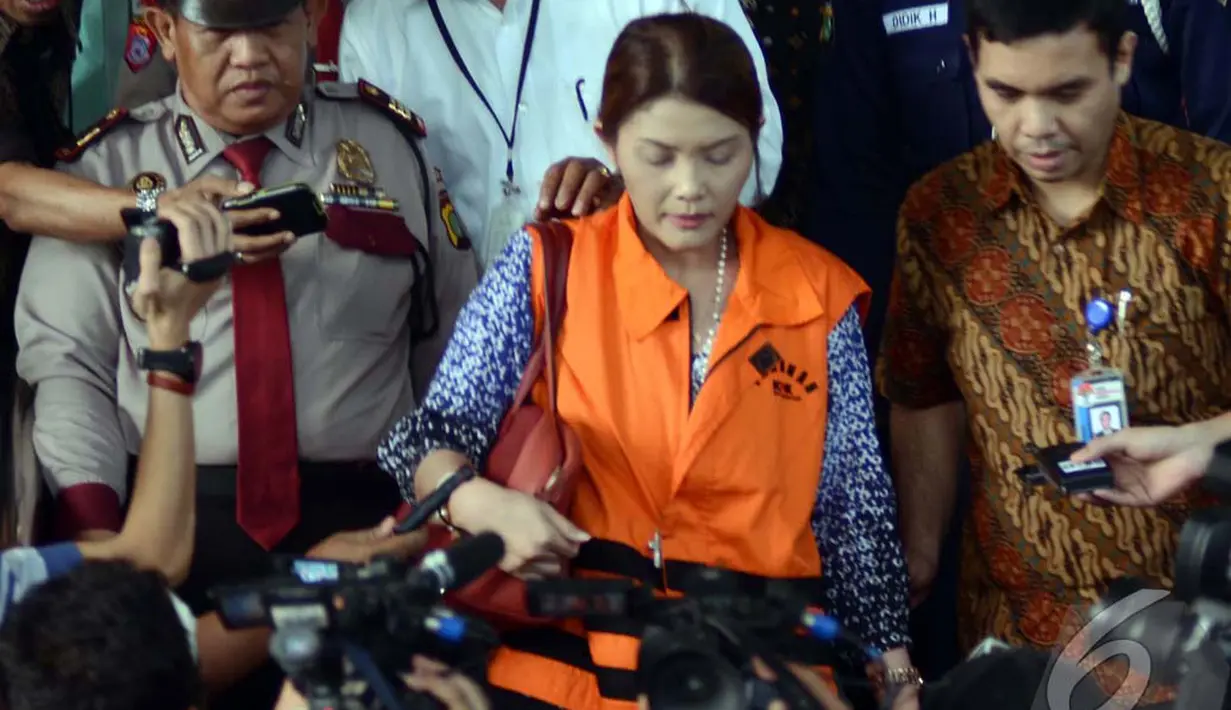 Begini Tampang Artha Meris Simbolon Usai Diperiksa KPK - Foto Liputan6.com