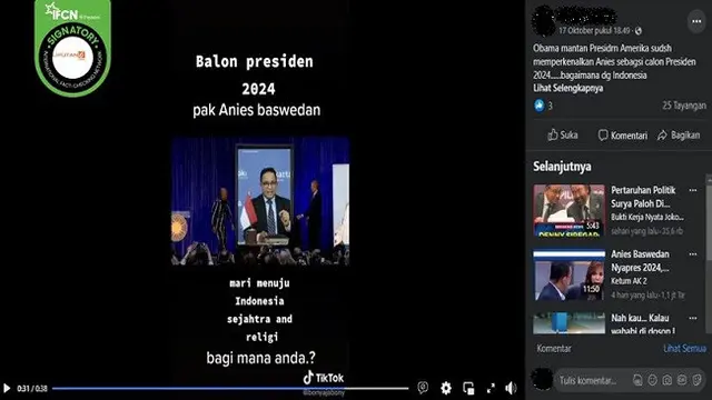 Cek Fakta Tidak Benar Dalam Video Ini Barack Obama Perkenalkan Anies