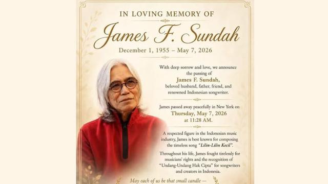 Legenda Musik Indonesia James F. Sundah Meninggal Dunia