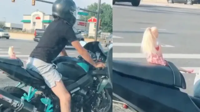 Potret Orang Bonceng Boneka Ini Kocak Banget Sudah Kelamaan Jomblo Hot Liputan Com