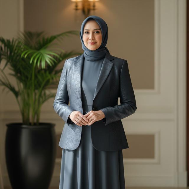 8 Model Gamis Blazer Brokat yang Minimalis tapi Tetap Mewah untuk ...