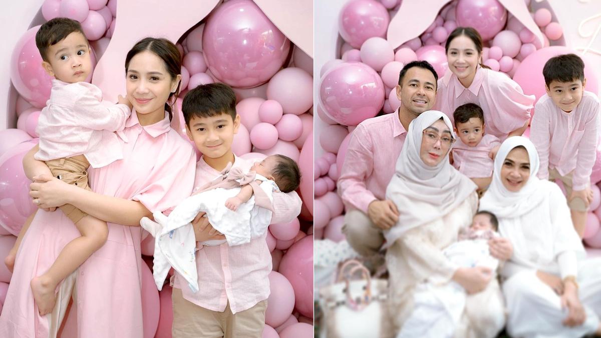 6 Gaya Serba Pink Keluarga Raffi Ahmad dan Nagita Slavina Gelar Aqiqah Baby Lily - Fashion ...