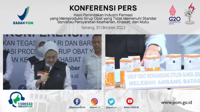 BPOM: Obat Sirup Produk PT Yarindo Farmatama dan PT Universal ...