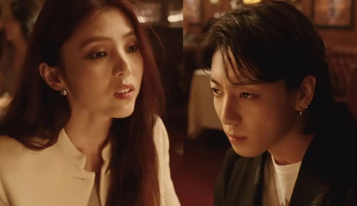 Ketika Jungkook BTS Tak Berkutik Saat Han So Hee Marah-Marah di Teaser MV Seven - Foto Liputan6.com