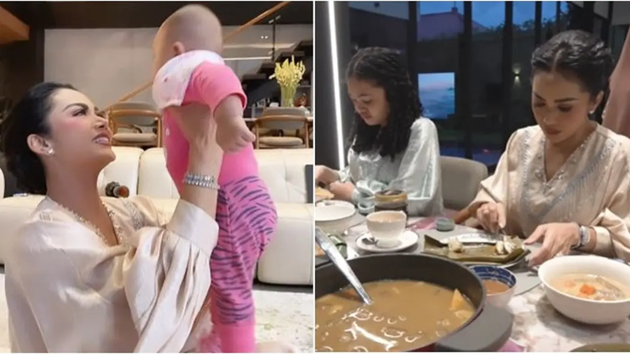 7 Momen Krisdayanti Bukber di Rumah Aurel Hermansyah, Senang Bertemu Cucu - Hot Liputan6.com