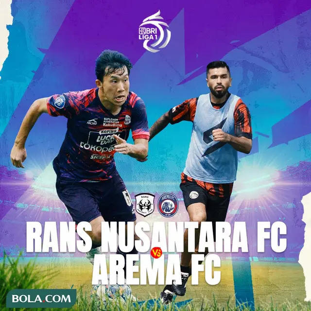 Adu Gacor Antarlini RANS Nusantara Vs Arema FC: Lini Depan Sama-Sama Tumpul - Indonesia Bola.com