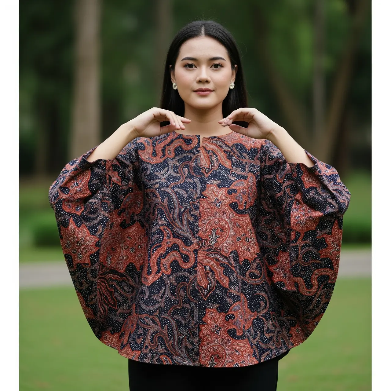 9 Model Baju Batik Lengan Kelelawar Modern, Pilihan Busana Fleksibel ...