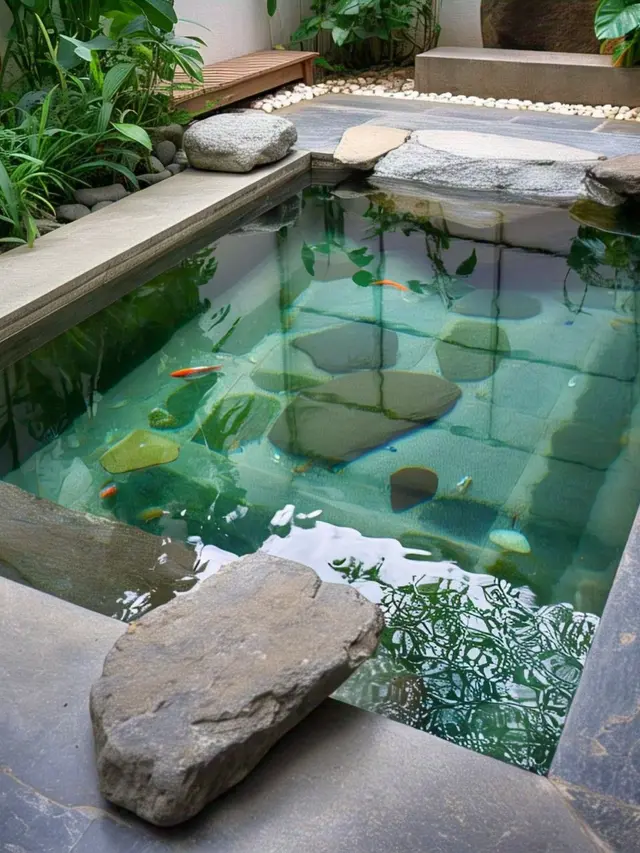 7 Model Kolam Ikan Persegi Panjang Minimalis untuk Rumah Modern dan ...