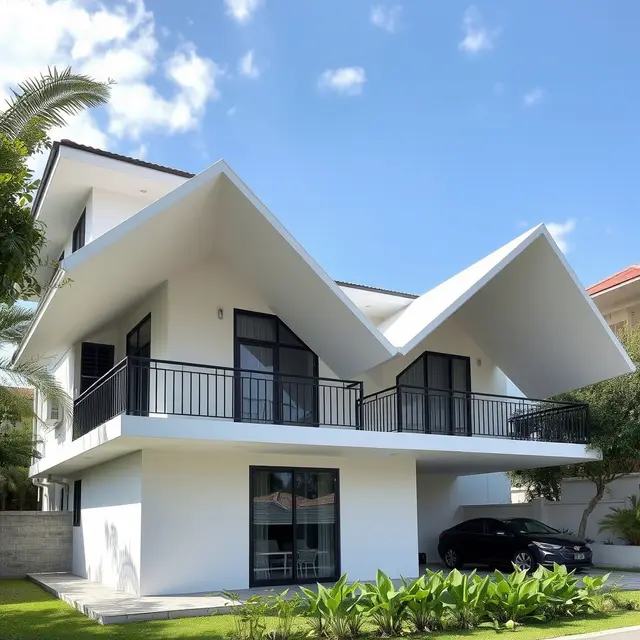 17 Model Rumah 2 Lantai Atap Segitiga Modern Terpopuler 2025, Sederhana dan Elegan - Hot ...