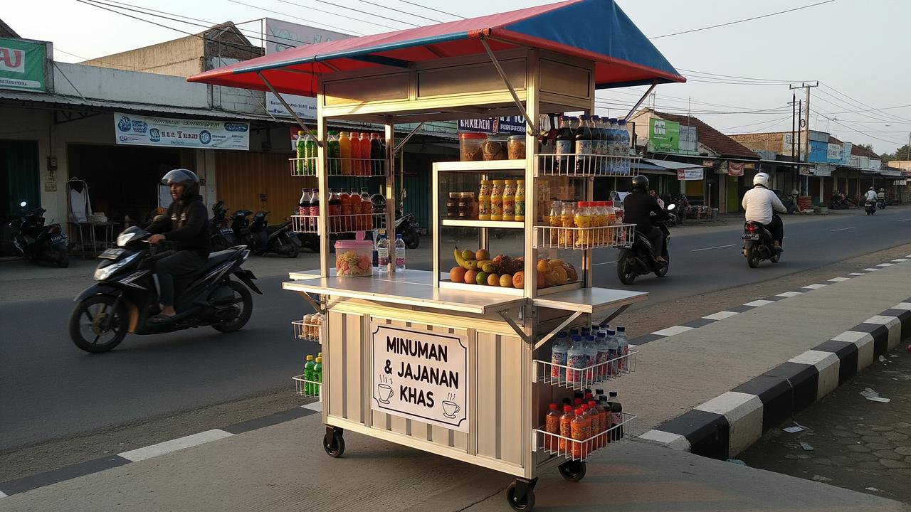 8 Inspirasi Model Gerobak Usaha yang Simpel dan Unik, Murah tapi ...