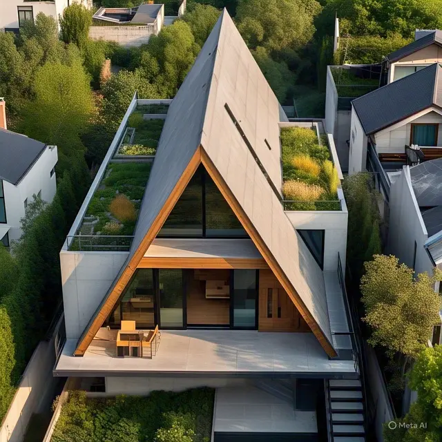 17 Model Rumah 2 Lantai Atap Segitiga Modern Terpopuler 2025, Sederhana ...