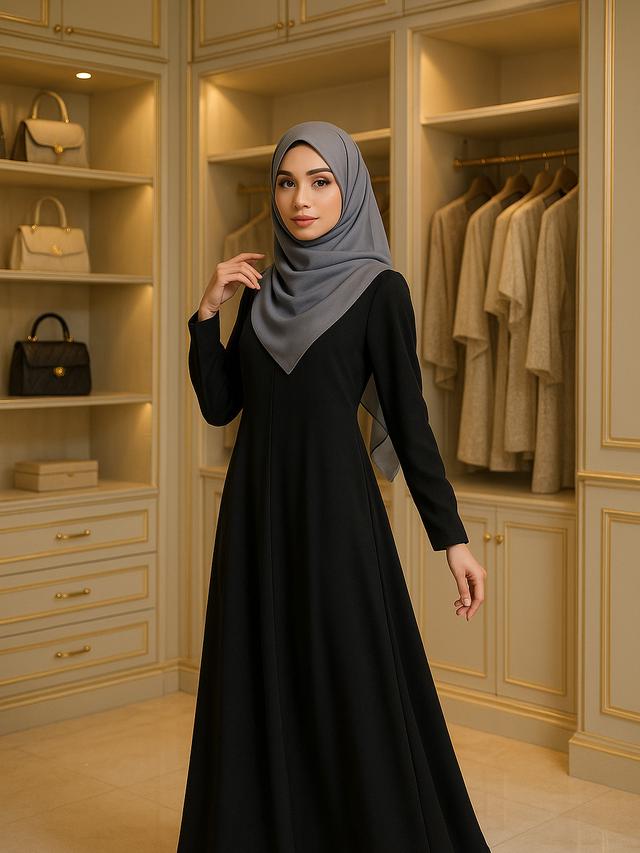 Gamis Hitam Cocok dengan Jilbab Warna Apa? Ini 8 Rekomendasi dan Contohnya