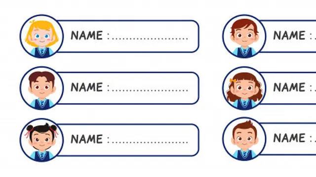 20 Template Label Nama Anak yang Lucu dan Cara Mencetaknya - Hot ...