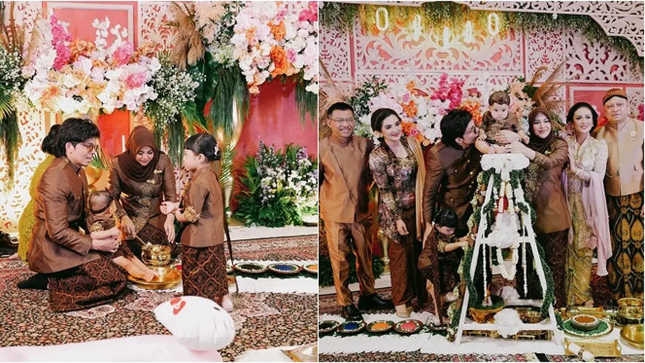 8 Potret Tedak Siten Azura Anak Atta dan Aurel Hermansyah, Dihadiri Keluarga Besar - Hot ...