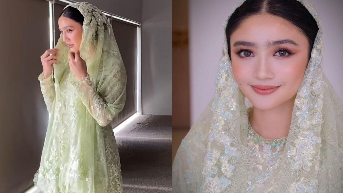 7 Potret Menawan Febby Rastanty, Pakai Kerudung Lace Hijau saat ...