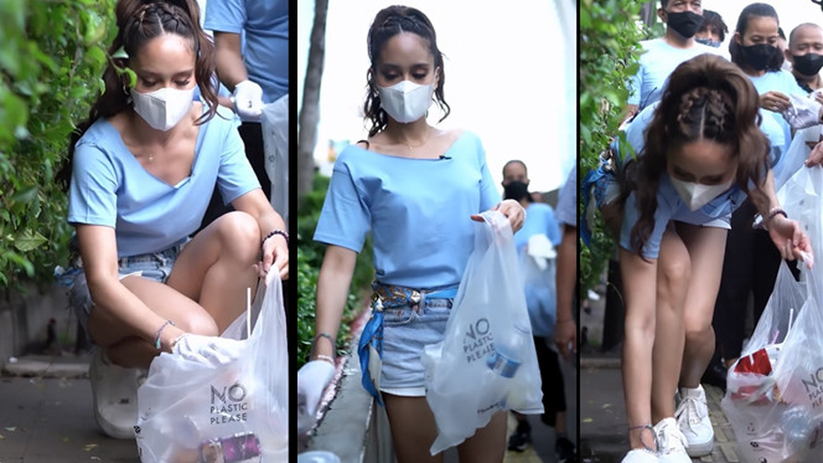 Potret Cinta Laura Punguti Sampah di Citayam Fashion Week, Mendapat Banyak Pujian ...