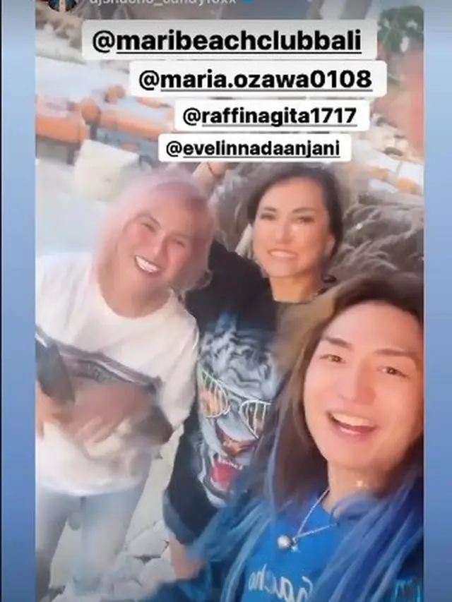 6 Potret Kompak Miyabi Alias Maria Ozawa Bareng Evelyn Nada Anjani, Kunjungi Beach Club Raffi ...