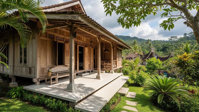 9 Rumah Desa dengan Kombinasi Kayu Tua dan Lantai Teraso, Nuansa Hangat ...