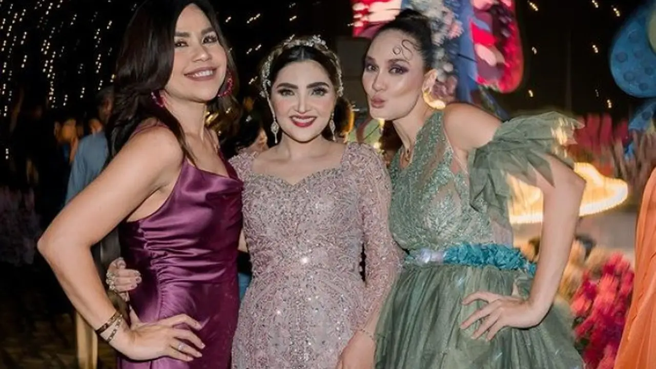 Potret Geng Cendol Jadi Peri-Peri Cantik Warna-Warni di Ultah Ashanty ke-40