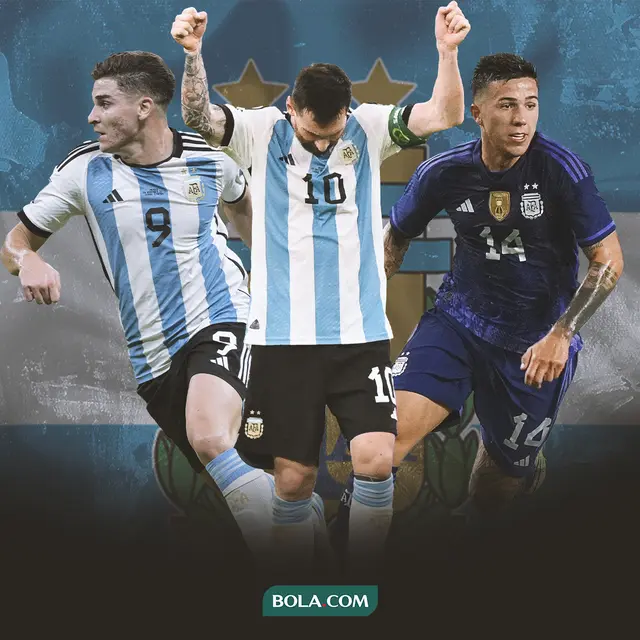 Parade 6 Pencetak Gol Argentina di Piala Dunia 2022: Legasi Lionel Messi - Piala Dunia Bola.com