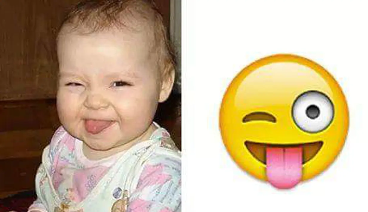 Ekspresi Bayi-Bayi Imut Mirip Emoticon Populer
