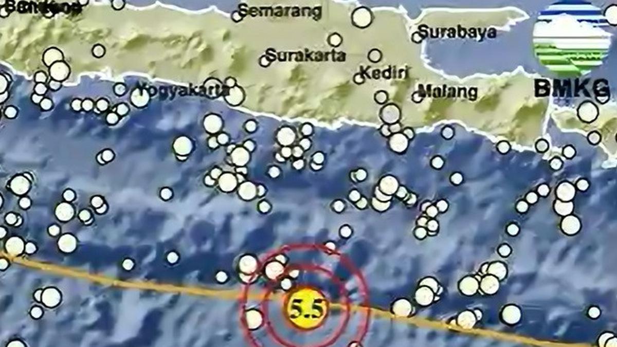 Gempa M5,5 Guncang Pacitan Jatim Selasa Dini Hari 28 Mei 2024, Tidak Berpotensi Tsunami ...